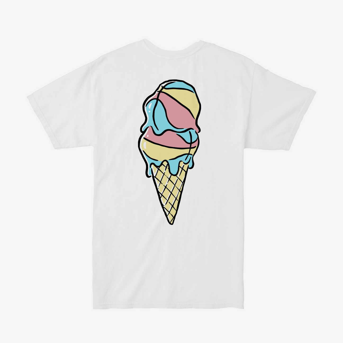 Ice Cream White Tee – LOCAL HOOPS