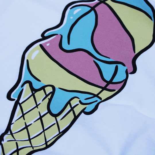 Ice Cream White Tee – LOCAL HOOPS